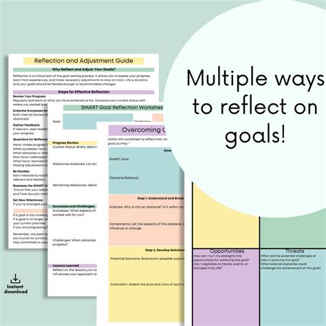 SMART Goal Setting Bundle Goal Setting Planner Printable Smart Goal