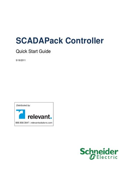 Schneider Scadapack Controller Quick Start Manual Pdf Safety Programmable Logic Controller