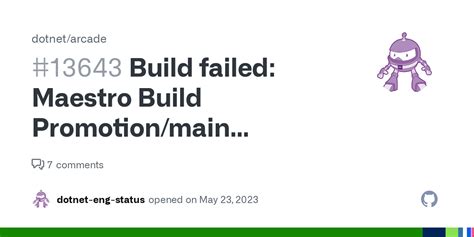 Build Failed Maestro Build Promotionmain Promoting Dotnet Extensions