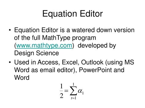PPT Equation Editor Tips PowerPoint Presentation Free Download ID 3480496