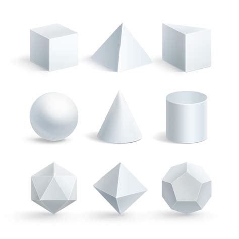 Premium Vector Illustration Of Cube Prism Cylinder Cone Sphere Pyramid Or Tetrahedron