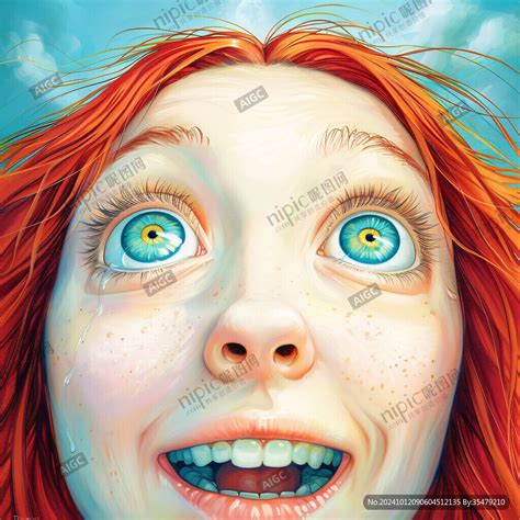 Ai创作图写实人物插画 人物情绪插画 夸张风人物插画 人物眼睛表情 雀斑美人详情 数字肖像插画 面部表情画 雀斑美人图片 雀斑美人主图 人物表情特写 扭曲人像插画 手绘俏皮女孩头像插画 眼睛
