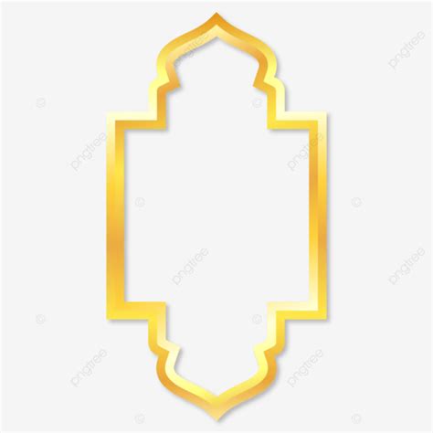 Golden Islamic Frame Design Vector Islamic Islamic Border Golden