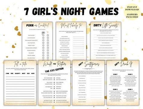 Girls Night Games Girls Night Game Bundle Adult Games For Etsy Artofit