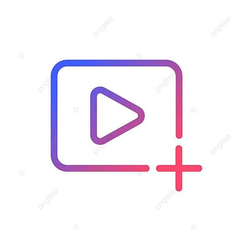 Linear Ui Icon For Adding A Pixelperfect Gradient Video File Vector
