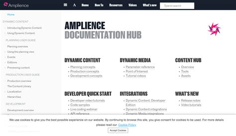 Amplience Api Developer Docs Apis Sdks And Auth Api Tracker