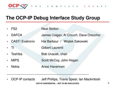 Ppt Need For Ocp Ip Debug Interface Standard Powerpoint Presentation Id3782268
