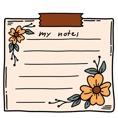 Cute Sticky Note Sticker 32504452 Png