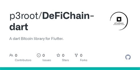 GitHub P3root DeFiChain Dart A Dart Bitcoin Library For Flutter