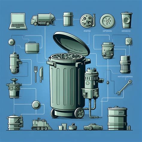 A Garbage Disposal System Diagram Illustrating The Components And Functionality Of The Unit