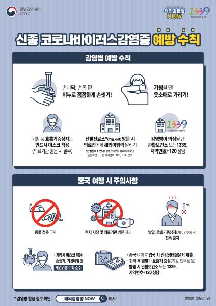 신종 코로나바이러스 감염증 예방 수칙 금강신문