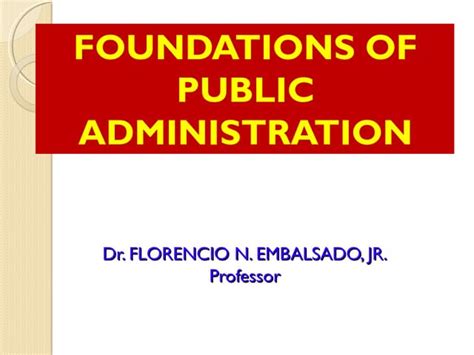 Introduction To Public Administration Pptx