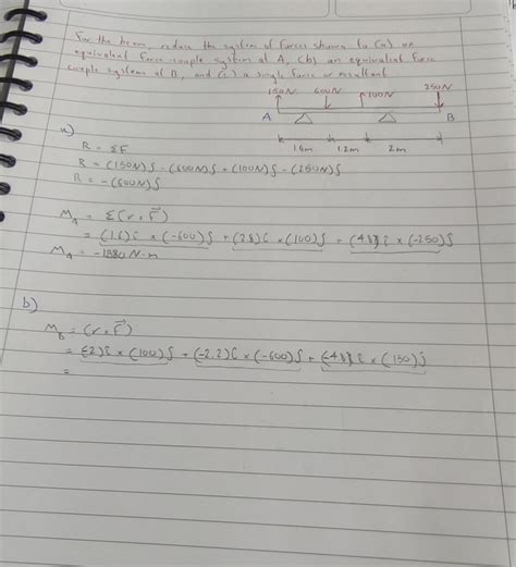 [statics Rigid Bodies Equivalent Systems Of Forces] Why Is My Step For B Incorrect R
