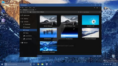 windows 10 redesigned file explorer dark mode by armend07 on deviantart