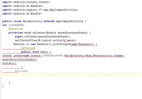 Splash Screen Using Handler Stack Overflow