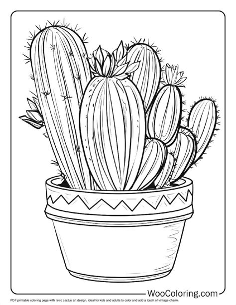 100 Cactus Coloring Pages Free Pdf To Print Woo Coloring