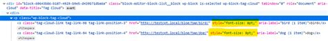Wordpress How To Remove Inline Front Size Style From Tag Cloud Widget It Support Guides