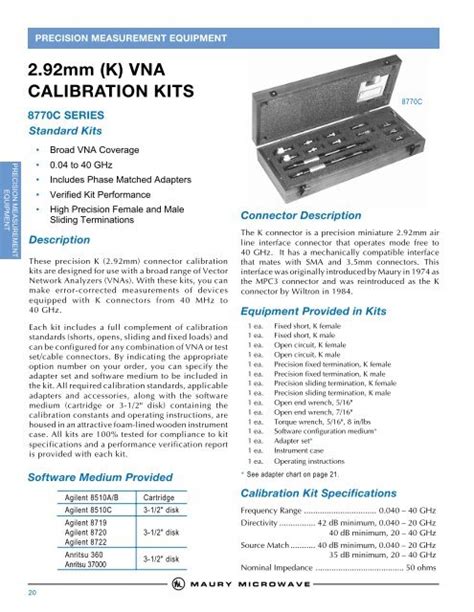 BNC VNA CALIBRATION KITS