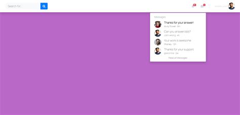 Bootstrap 4 Navbar With Search And Dropdowns Search Css Messages