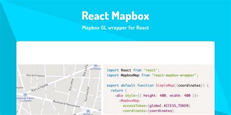 React Mapbox Mapbox Gl Wrapper For React Made With Reactjs