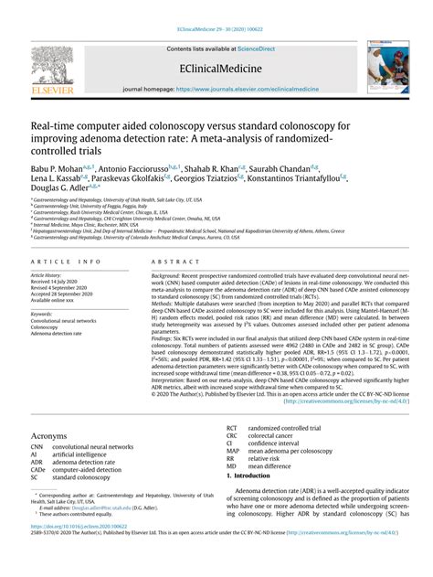 Pdf Real Time Computer Aided Colonoscopy Versus Standard Colonoscopy For Improving Adenoma