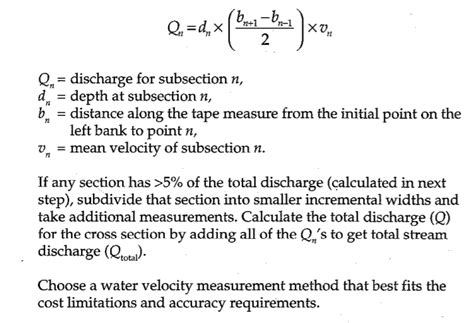 Solved This Formula Pertains To Measuring Discharge At A Chegg Com