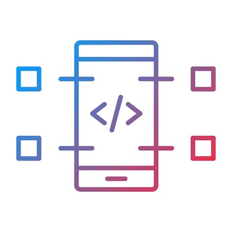 Premium Vector Mobile Coding Icon Vector Image Can Be Used For Coding