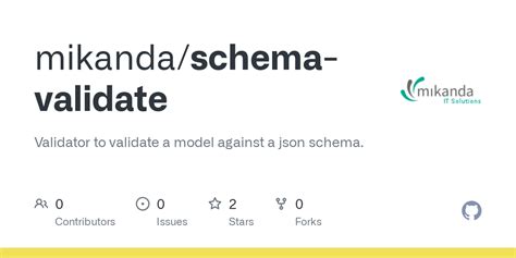Github Mikanda Schema Validate Validator To Validate A Model Against A Json Schema