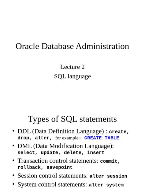 Oracle 2 Sql Pdf Data Management Software Information Technology