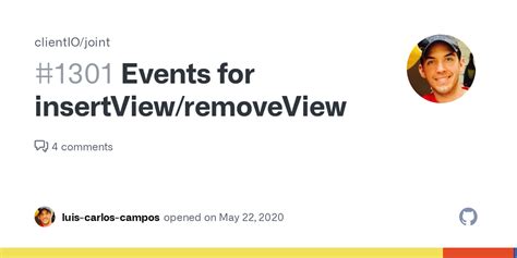 Events For Insertviewremoveview · Issue 1301 · Clientiojoint · Github