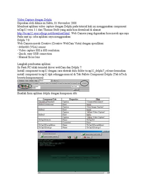 Video Capture Dengan Delphi Pdf Metode And Bahan Ajar