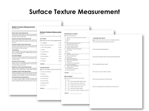Surface Texture Measurement Teaching Resources