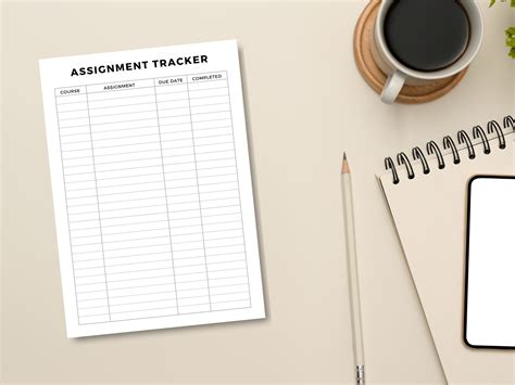 Minimal Assignment Tracker Sheet Graphic By Designscape Arts · Creative