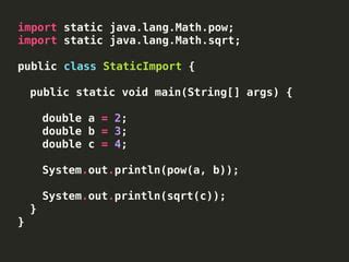 Curso Java Basico Aula 59 Importacao Estatica Static Import PPT