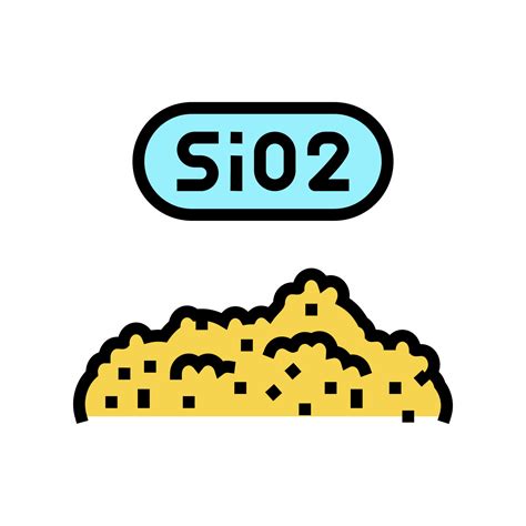 Sio2 Semiconductor Manufacturing Color Icon Vector Illustration