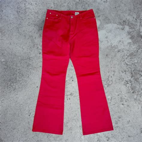 2000s Low Rise Jordache Jeans Candy Red Stretch Bootc Gem