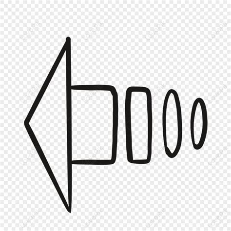 왼쪽 화살표에 귀여운 일러스트 검은 선 만화 방향 모양 Png 일러스트 무료 다운로드 Lovepik