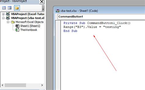 how to add vba excel command button