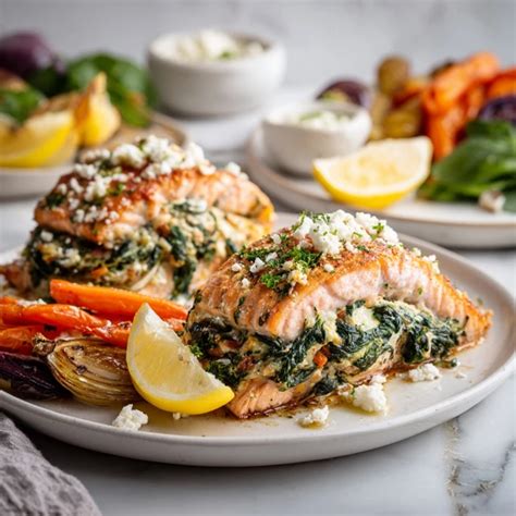 Baked Stuffed Salmon With Spinach And Feta An Elegant Yet Easy Dinner