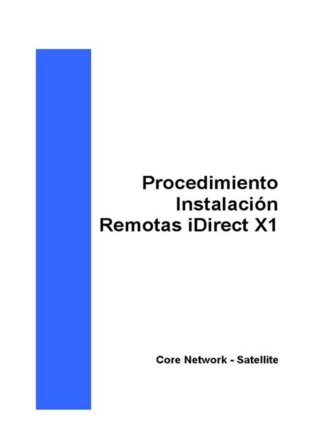 Instalacion Idirect Evolution X1 Pdf Dirección Ip Navegador Web