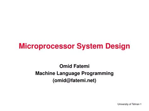 Ppt Microprocessor System Design Powerpoint Presentation Free Download Id3721827