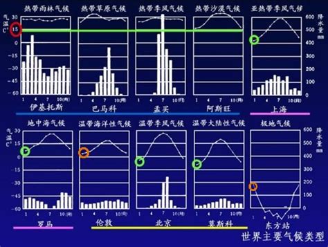 11种气候类型图柱状图 气候类型柱状图 11种气候类型图 文秘苑图库