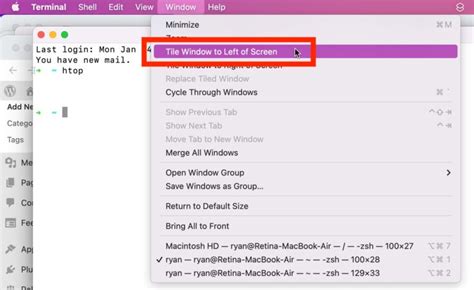 How To Get A Split Terminal On Mac