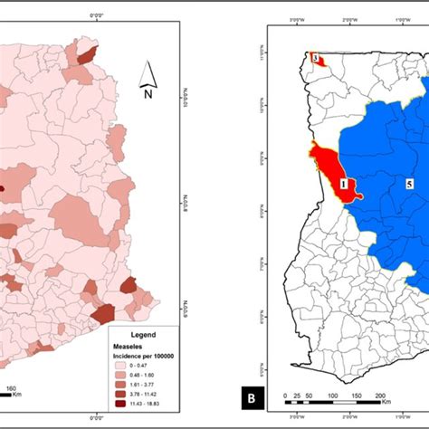 Choropleths Showing The Incidence And Clustering Of Measles In The