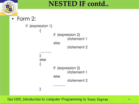 Introduction To Computer Programming C Csc1205lec5flow Control Ppt
