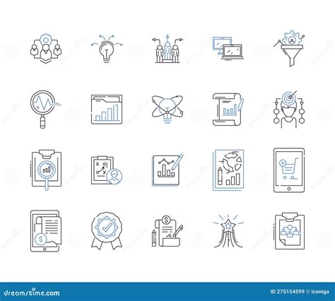 Company Strategy Outline Icons Collection Strategy Organization Goals Objectives Management