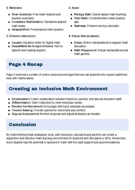 504 Iep Friendly Math Materials By Math Counts Lab Tpt