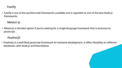 Top Node Js Frameworks For 2025 Powering The Future Of Backend Development Ppt