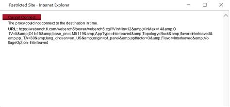 Webench Power Designer Webench Would Not Be Open In Either Ie Or Chrome Power Management