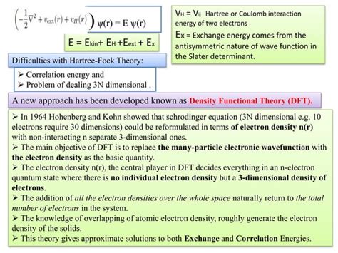Basics Of Density Functional Theory Pptx